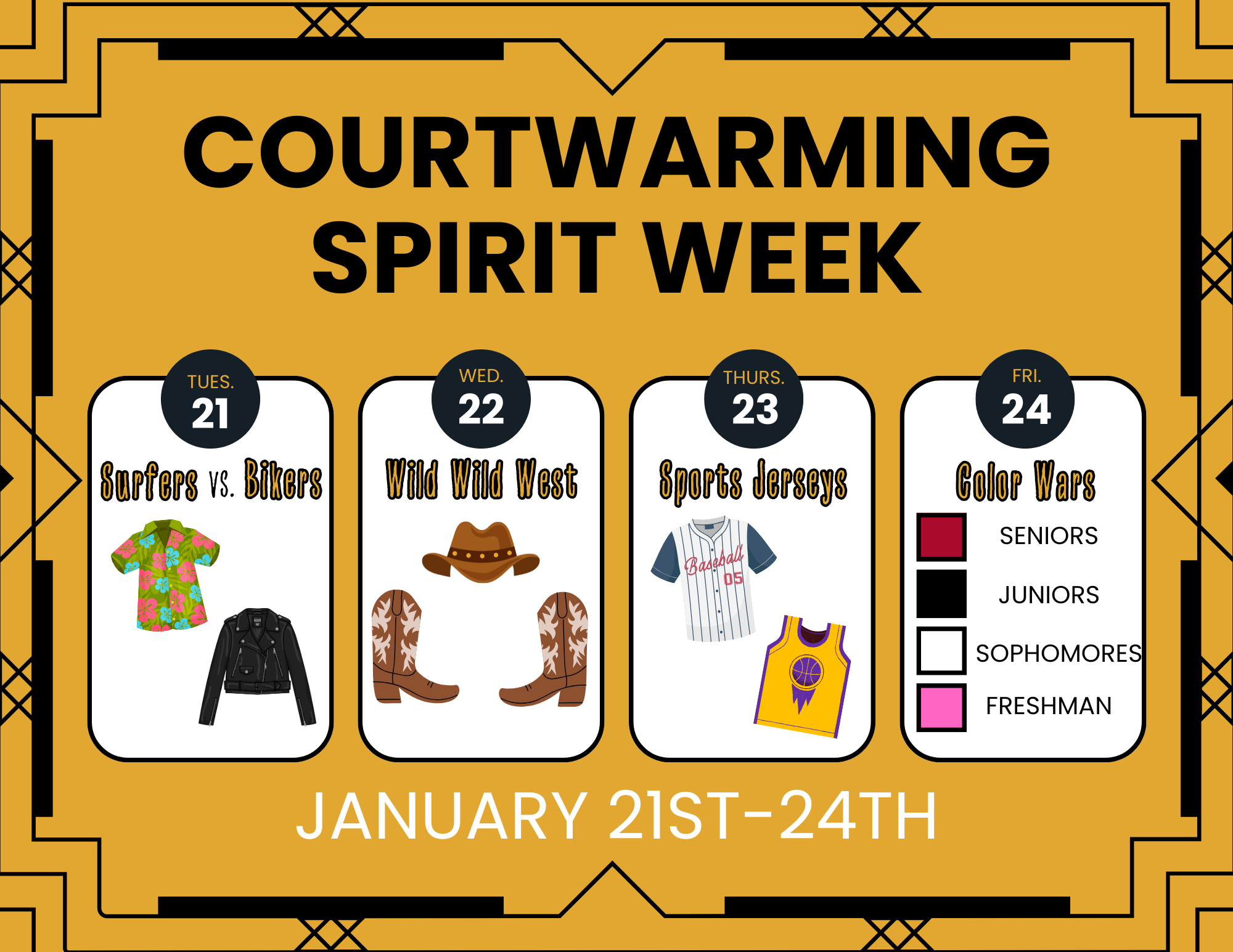 Courtwarming Spirit Week for CFS Middle School and High School ...